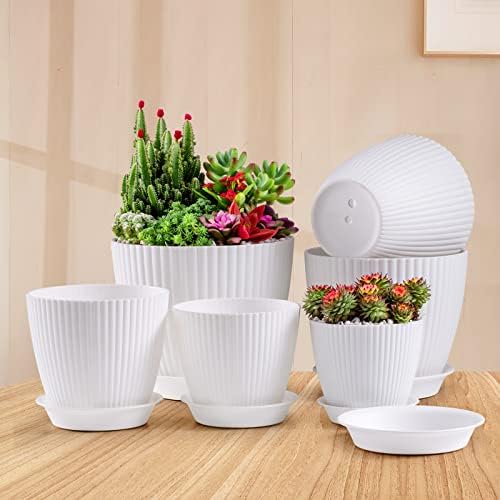 Amazon.com : YIGO MASTER Small Plant Pots-Planters Set of 6 Flower Pots ...