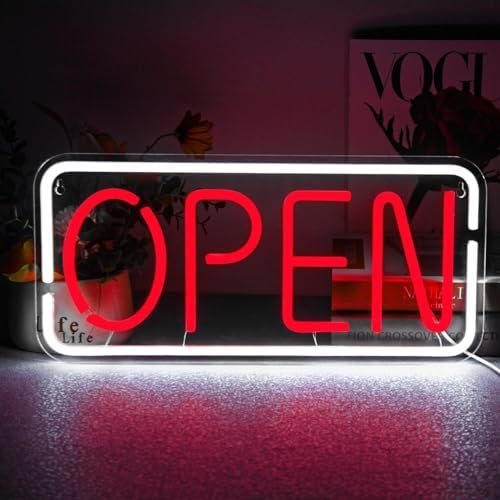 Amazon.com: Open Neon Sign ，Bright High Visibility Advertisement Board ...
