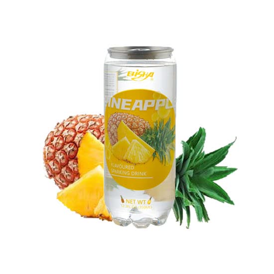 Amazon.com: Elisha Sparkling Water Pineapple Flavor - 350ml Can (Pack of 1) | INTERCART INC ...