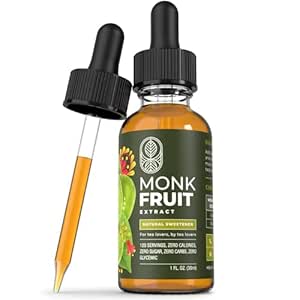 Amazon.com: MONK FRUIT SWEETENER LIQUID - MONK FRUIT EXTRACT - No Erythritol, Zero Calories ...