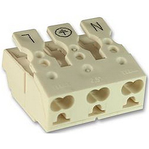 LIGHTING CONNECTOR PUSH FAST 3POLE Connectors Terminal Blocks, LIGHTING ...