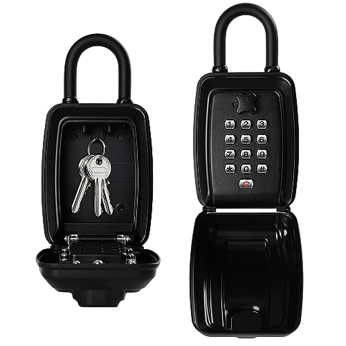 NBYT Portable Combination Lock keybox, 9-Digit Keyboard,For House Keys ...