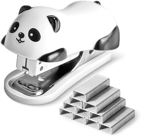 Store2508 Cute Panda Cartoon Animal Mini Desktop Stapler, Home Stapler ...