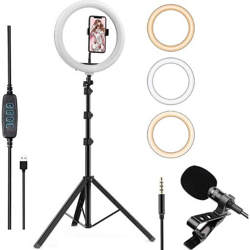 Ring Light 10" with Tripod Stand for Video Shooting Professional Studio ...