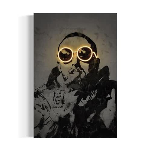 Amazon.com: Canvastoria Mac Miller Neon Canvas Wall Art | Rap Poster ...