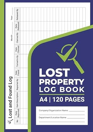 Lost Property Log Book: Lost and Found Record Book | For Schools ...