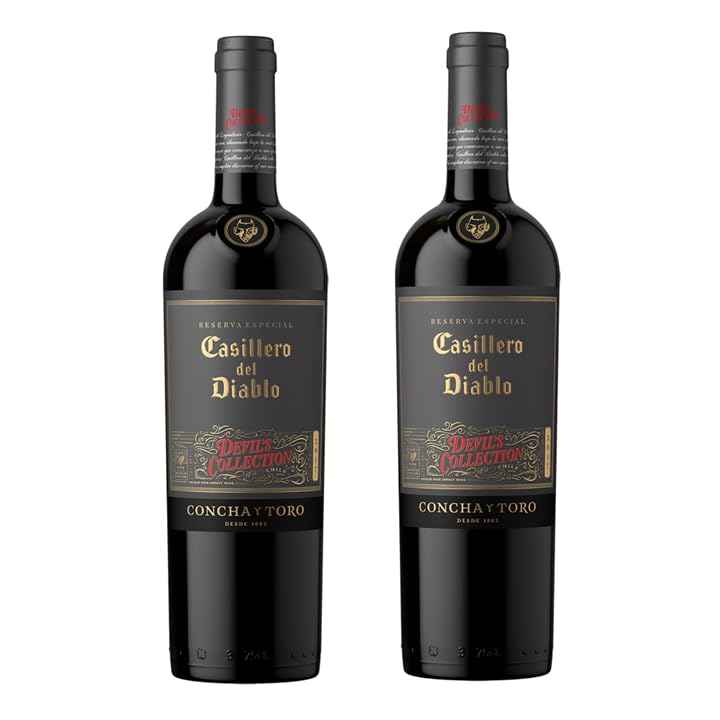 Pack 2 Botellas Vino Tinto Casillero del Diablo Devil´s Collection Red Blend 750ml : Amazon.com ...