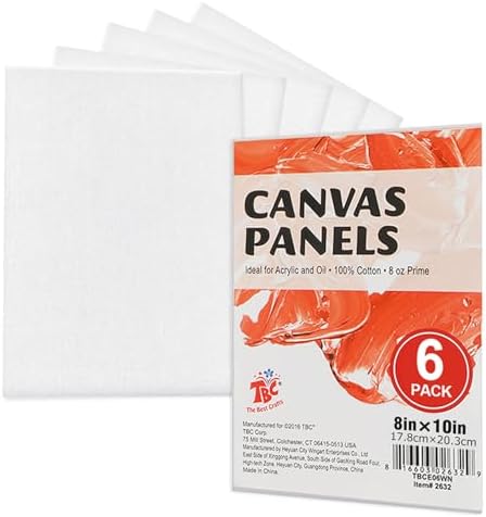 A4 Canvas for Painting 6Pcs, 20x25cm Blank Canvas Frame Drawing Board ...