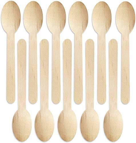 Birchwood Disposable Dessert Spoons - Pack of 100 | Wooden Spoons ...