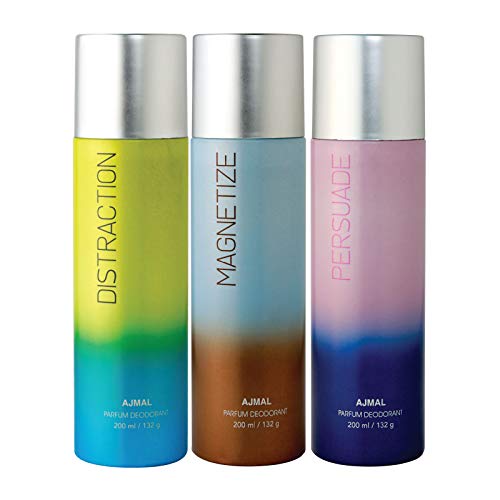 Ajmal Distraction & Magnetize & Persuade Deodorant Combo Pack of 3 ...
