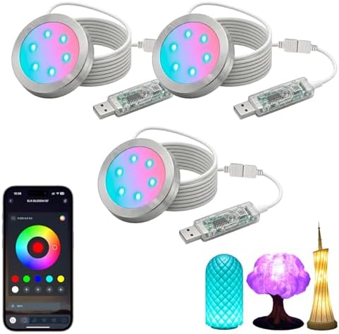 Smart LED Lamp Kit 001 for Bambu Lab 3D Printing,APP Control RGB Puck ...