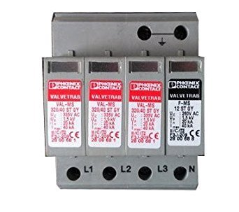 Phoenix Contact Solar 3 Phase AC SPD Grey VAL MS 320/40/3+1-FM GY with ...