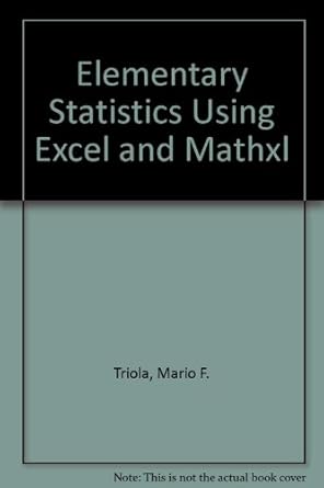 Elementary Statistics Using Excel 2001: Triola, Mario F.: 9780201759792 ...