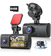 Amazon.com: 2025 Dash Cam, 3 Channel Dash Cam Front and Rear Inside, Interior Car Camera, 2.5K ...