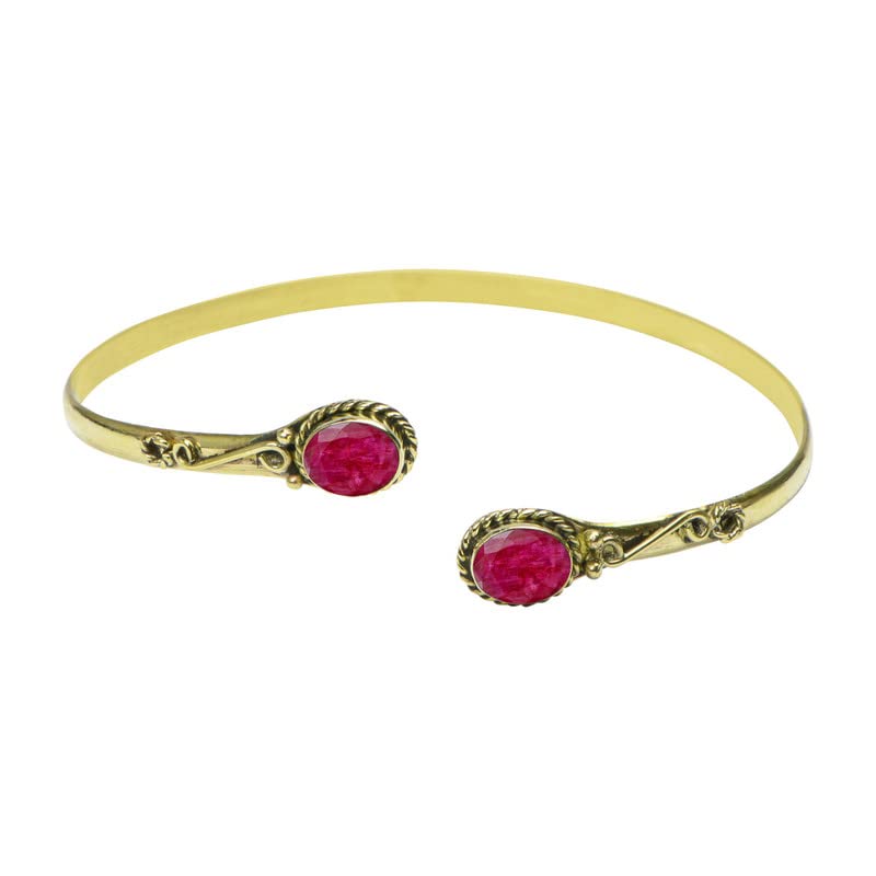 Amazon.com: Ruby Stone Arm cuff, Armlet, Armband, Upper Arm cuff, Brass ...