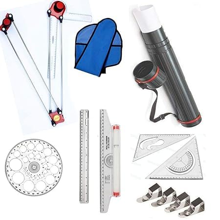 Mini Drafter Drawing Sheet Container Set Square Steel Drawing Board ...