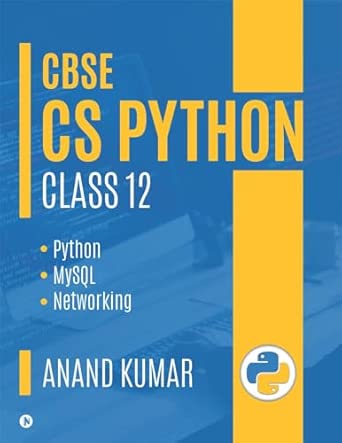 CBSE CS Python Class 12 : Anand Kumar: Amazon.in: Books