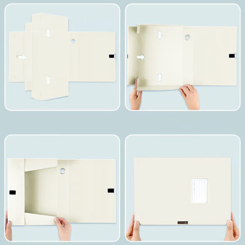 Document Box for DIN A4 with Finger Hole 55 mm Thick Plastic File Box ...