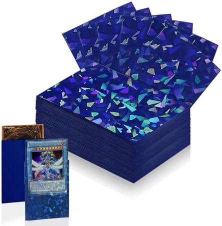 Amazon.com: 100 Count Blue Card Sleeves for Trading Cards, Perfect Fit ...