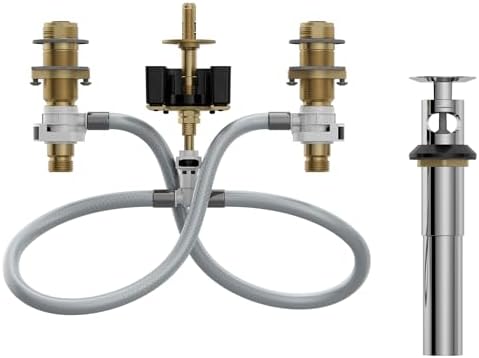 Moen Brass Widespread Bathroom Sink Faucet Rough-In Valve with Drain ...