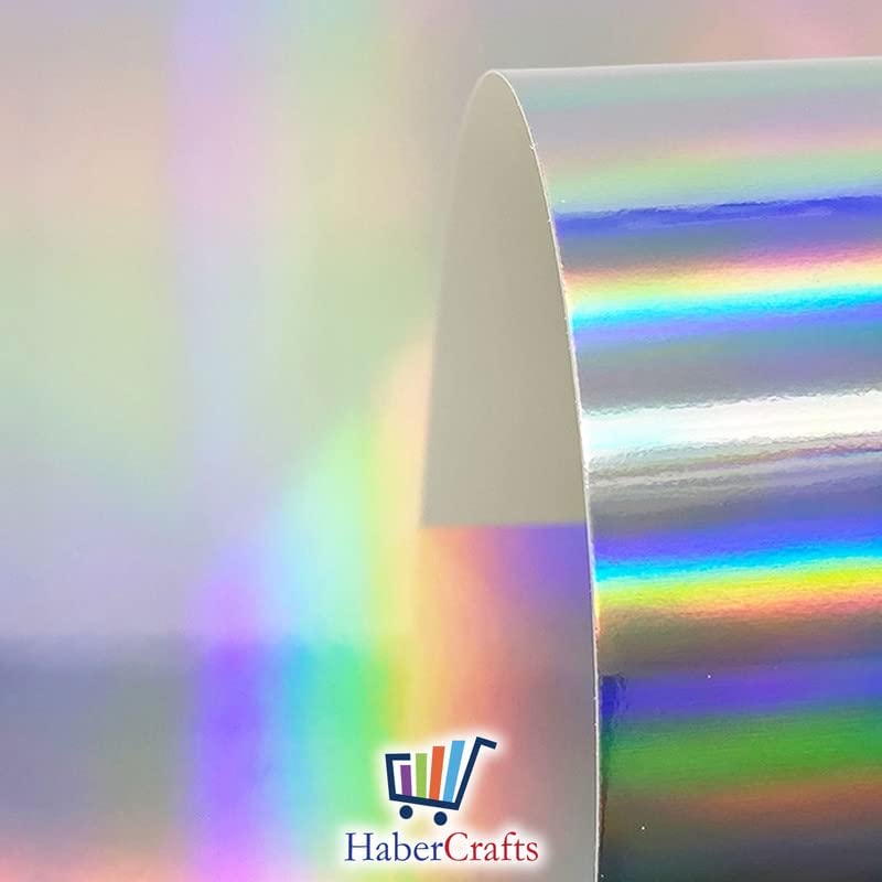Holographic Card A4 Silver Rainbow Card Metallic Holographic Paper ...