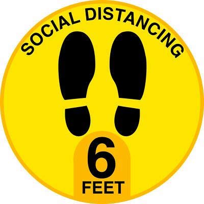 SIGN EVER Social Distancing 6 Feet Stand Here Information Printed Sign ...