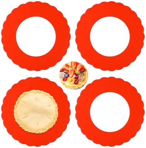 Amazon.com: WYBG 4 Pcs Mini Pie Crust Shields, Silicone Pie Pan Shield ...