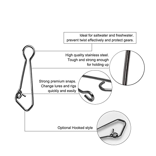 Snapklik.com : Fishing Sinker Slides, 30-100 Pack Duo Lock Snap Sliding ...