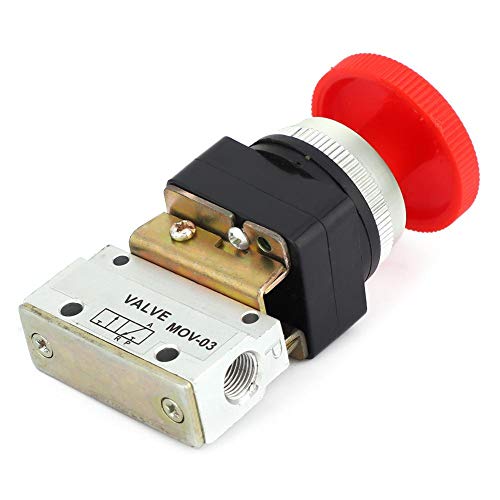 Walfront MOV-03 G1/8 Pneumatic Mechanical Valve Push Button Switch 2 ...