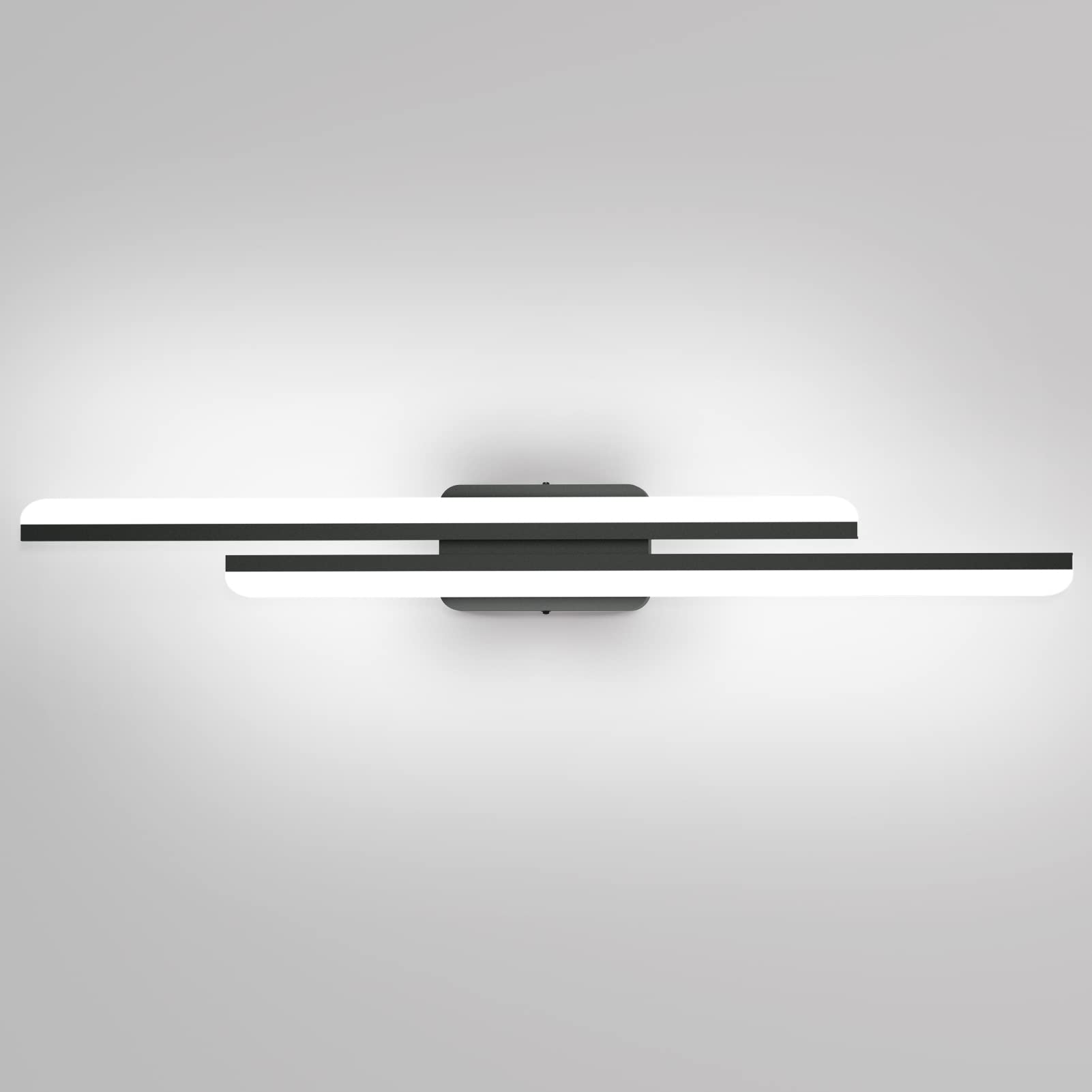 Ralbay 40" LED Black Vanity Light 48W Frosted Aluminum Modern LED Black ...