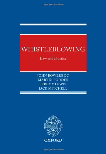 Whistleblowing: Law and Practice: Bowers, John, Fodder, Martin, Lewis ...