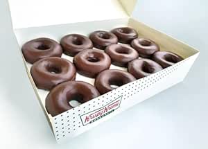 Amazon.com: Donas glaseadas de chocolate Krispy Kreme originales (1 docena) : Comida Gourmet y ...