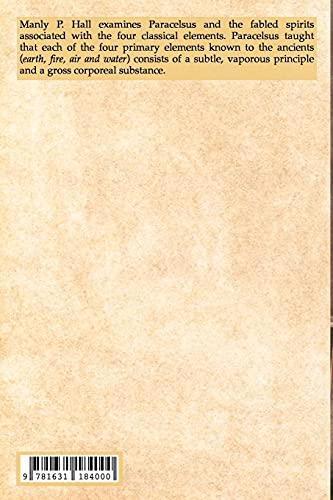 Snapklik.com : Paracelsus, The Four Elements And Their Spirits ...