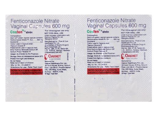COSFEN 600 SOFTGEL VAGINAL - Strip of 2 Capsules : Amazon.in: Health ...
