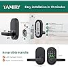 Smart Door Handle Lock with Keypad: Yamiry Fingerprint Smart Knob ...