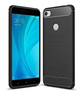 Zapcase Carbon Fibre Rugged Armour Rubber Back Cover Compatible for Xiaomi Redmi Y1 / Xiaomi ...