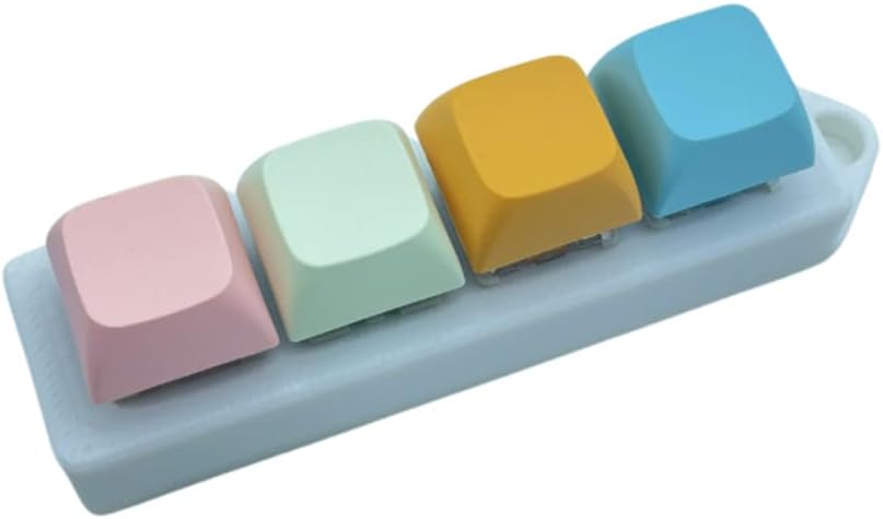 Amazon.com: SPANSEE 4 Key Keyboard Fidget Keychain Toy, Fidget clicker ...