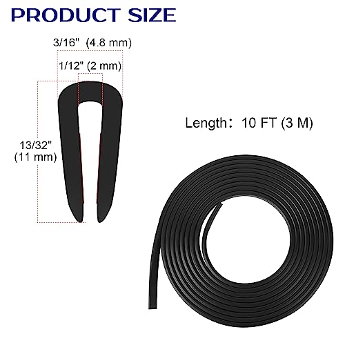 Edge Trim EPDM Rubber (20ft) - Self-Stick U-Channel For Cars, Tables ...