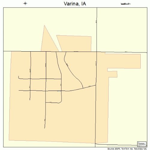 Amazon.com: Large Street & Road Map of Varina, Iowa IA - Printed poster ...