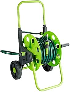 Kinzo Garden Hose with Hose Trolley - 30 Metre Hose with Hose Reel + Spray Nozzle | Made of ...