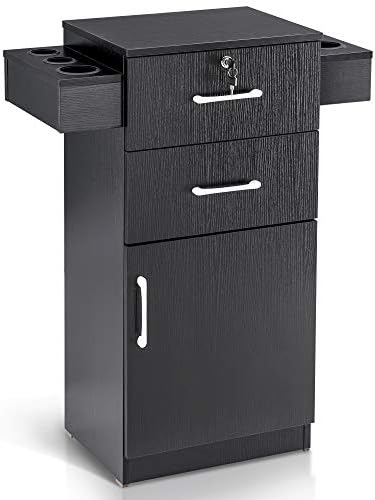 Amazon.com: BarberPub 38"x18"x14" Locking Beauty Salon Storage Cabinet ...