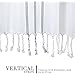 Amazon.com: HALL & PERRY Modern Transitional White Stripe Shower Curtain with Tassels - Vertical ...