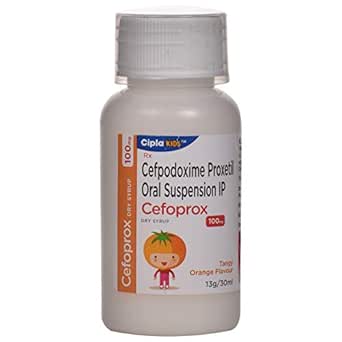 Cefoprox 100mg Tangy Orange Flavour - Bottle of 13gm Dry Syrup : Amazon ...