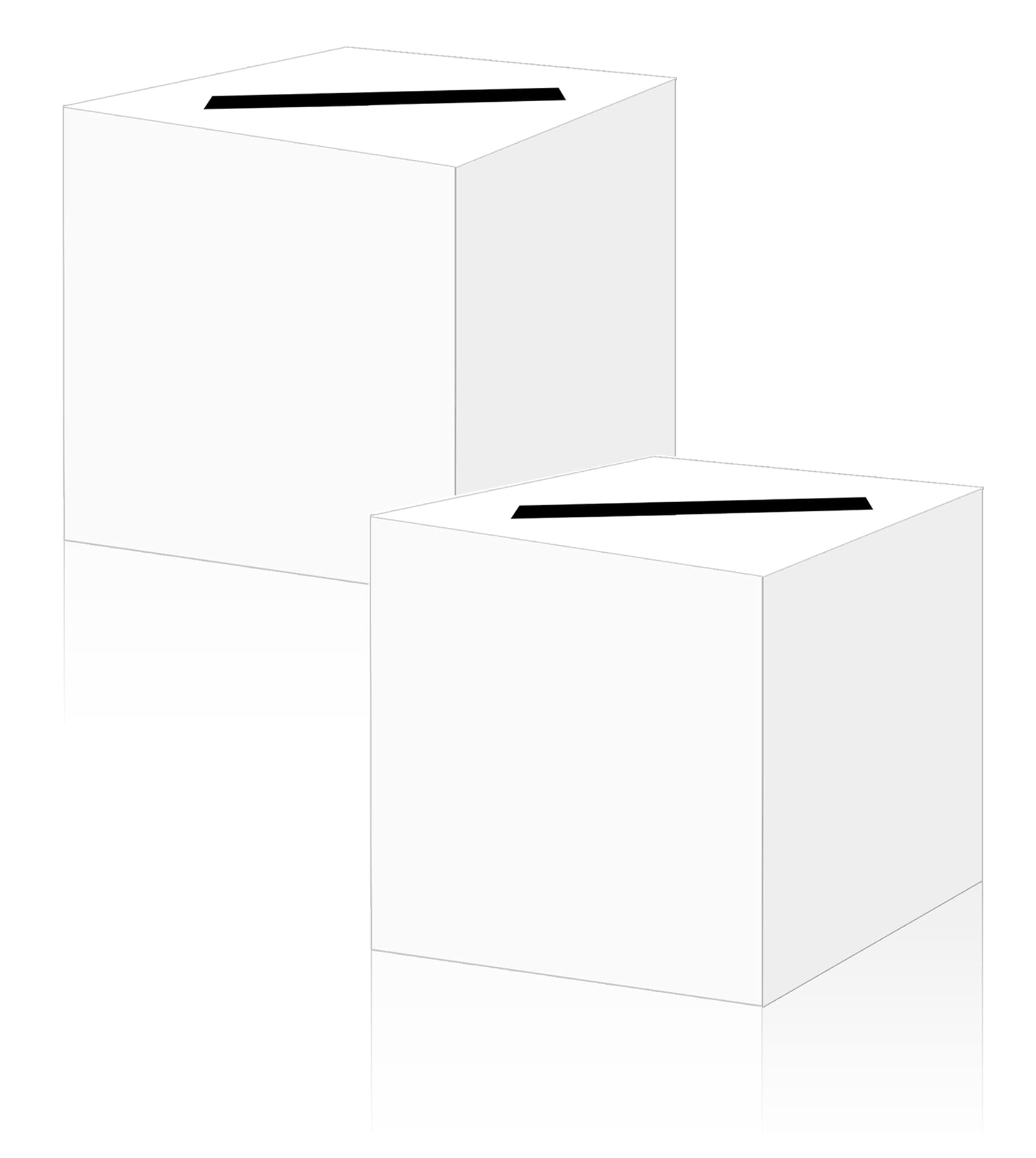Amazon.com: SietDESEO 2 Pcs White Card Box Diy Gift Card Box Money Card ...