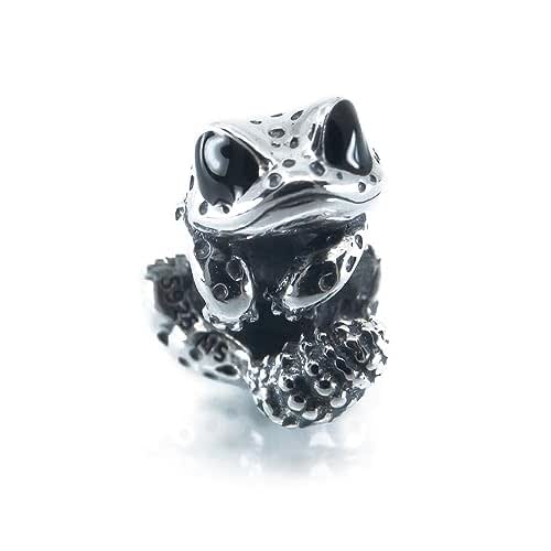 Amazon.com: Leopard Gecko Lizard Reptile Sterling Silver Charm Bead ...