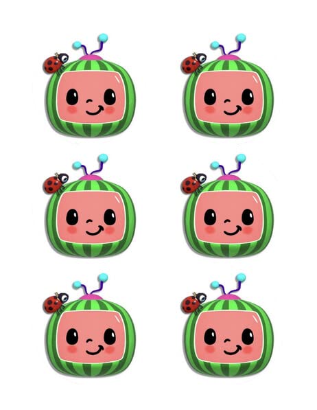 Amazon.com: 3" Round Pre-Cut Watermelon Design Edible Image Cupcake ...
