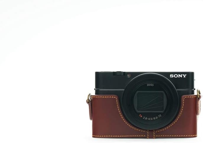 Amazon.com : Genuine Real Leather Half Camera Case Bag Cover for Sony ...