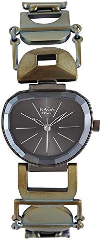 Titan Raga Facets Quartz Analog Anthracite Dial Metallic Green ...