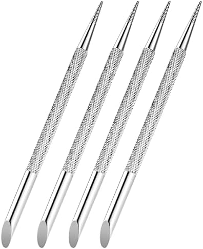 Amazon.com : 4Pcs Stainless Steel Cuticle Remover Professional Double ...