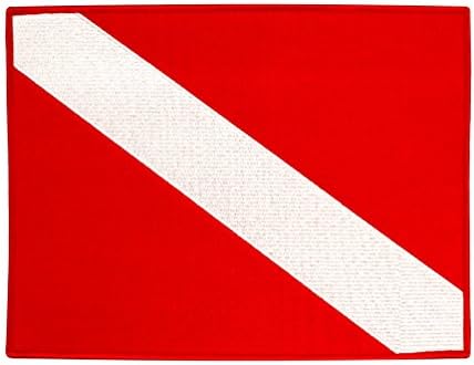 Amazon.com: Diver Down Flag Patch Embroidered Iron On Scuba Diving ...